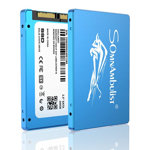 Somnambulist 2.5 inch SATA SSD120GB 240GB 60GB SATA3 Internal Ssd Solid State Hard Drive (Blue Cow-60GB)
