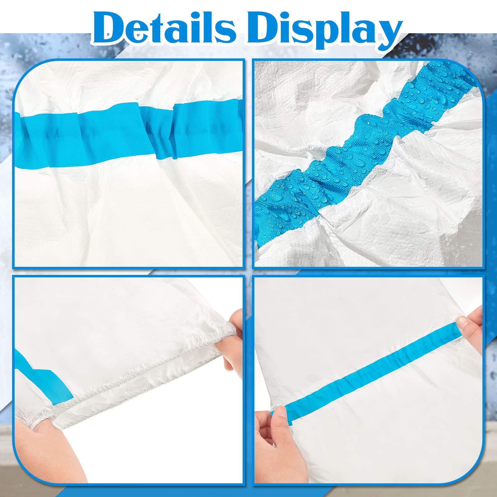 20 Pieces/ 10 Pairs Disposable Boot and Shoe Covers Plastic Long Boot Covers Waterproof Rain Shoe Covers for Men and Women, White