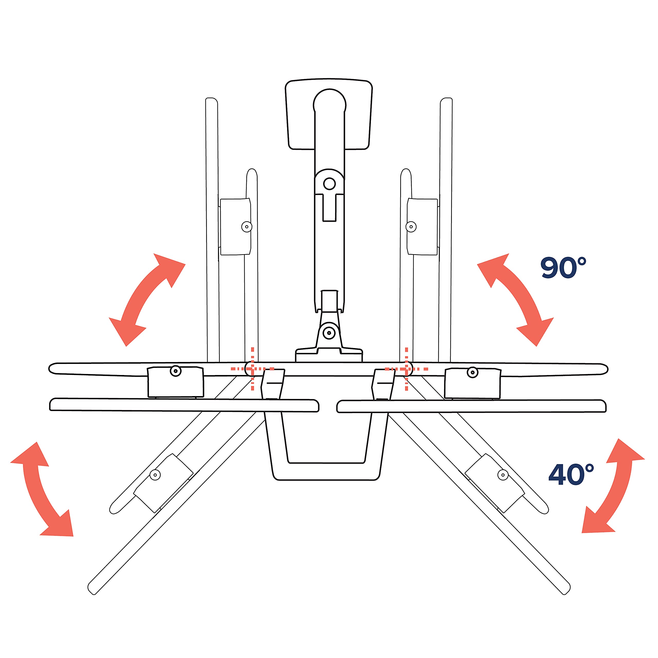 Ergotron – HX Dual Monitor Arm, VESA Desk Mount – for 2 Monitors Up to 32 Inches, 5 to 17.5 lbs Each – Matte Black
