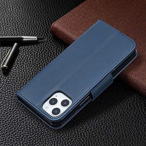 Glow Co, Ltd. 406-1-04 iPhone 11 Notebook Type Case with Strap, Navy, Tempered Glass & Stylus Pen