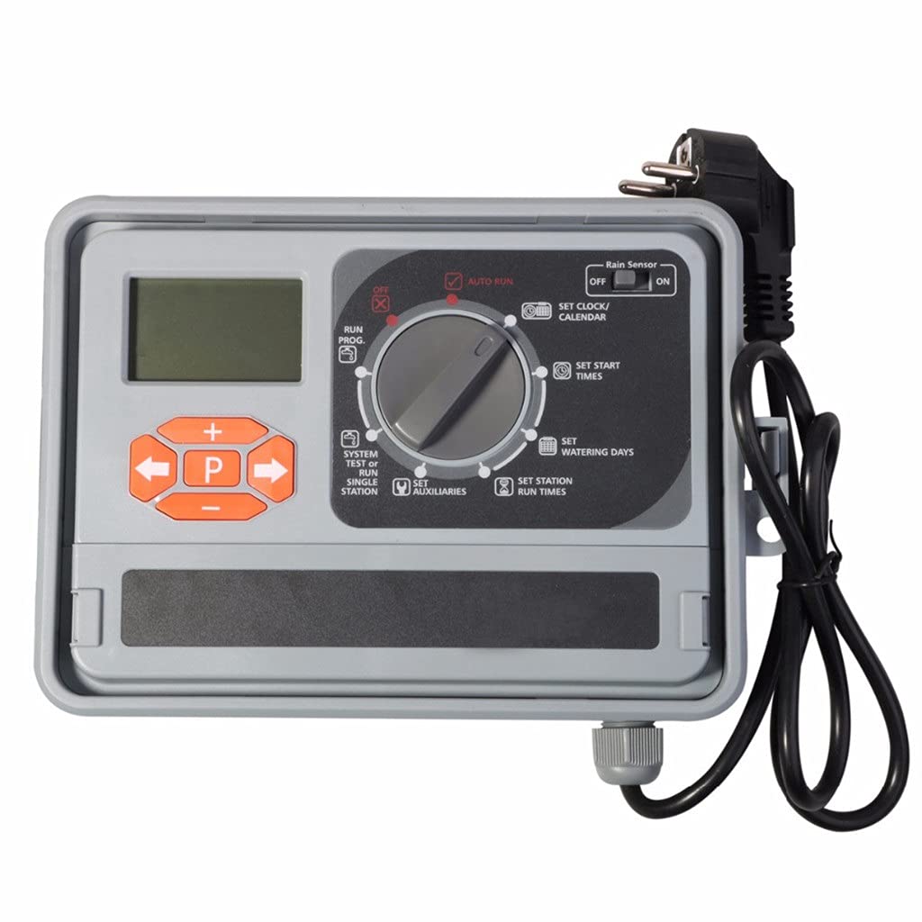 HAHFKJ 11 Station Garden Automatic Irrigation Controller Water Timer Watering System with EU Standard Internal Transformer