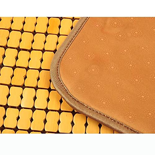 BARUYO Car Bamboo Seat Cushion, Bamboo Bath Mat, Summer Bamboo Comfort Chair Cover Mat, Environmental Protection Bamboo Massage Cushion (White)