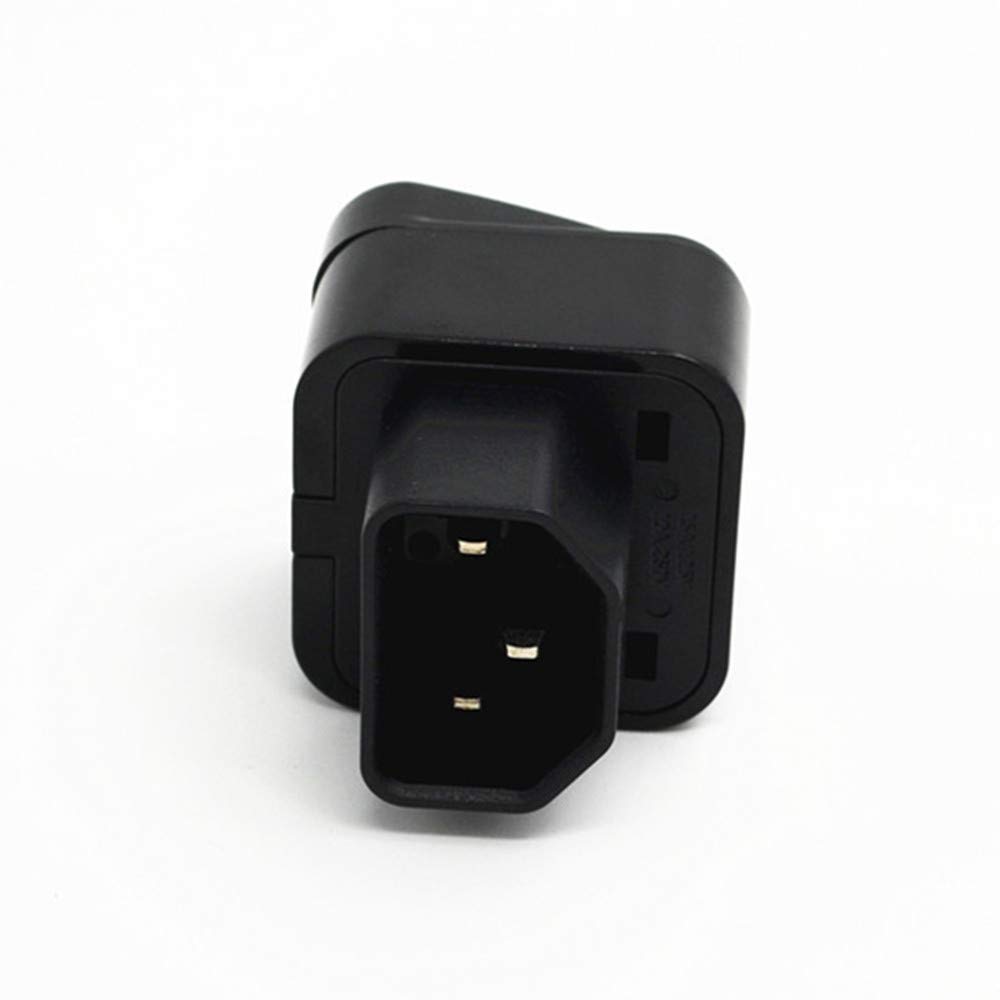 ANRANK IC141320AK UPS IEC C14 to Universal Female EU US UK AU C13 Socket Power Adapter AC Plug (2 Pack)