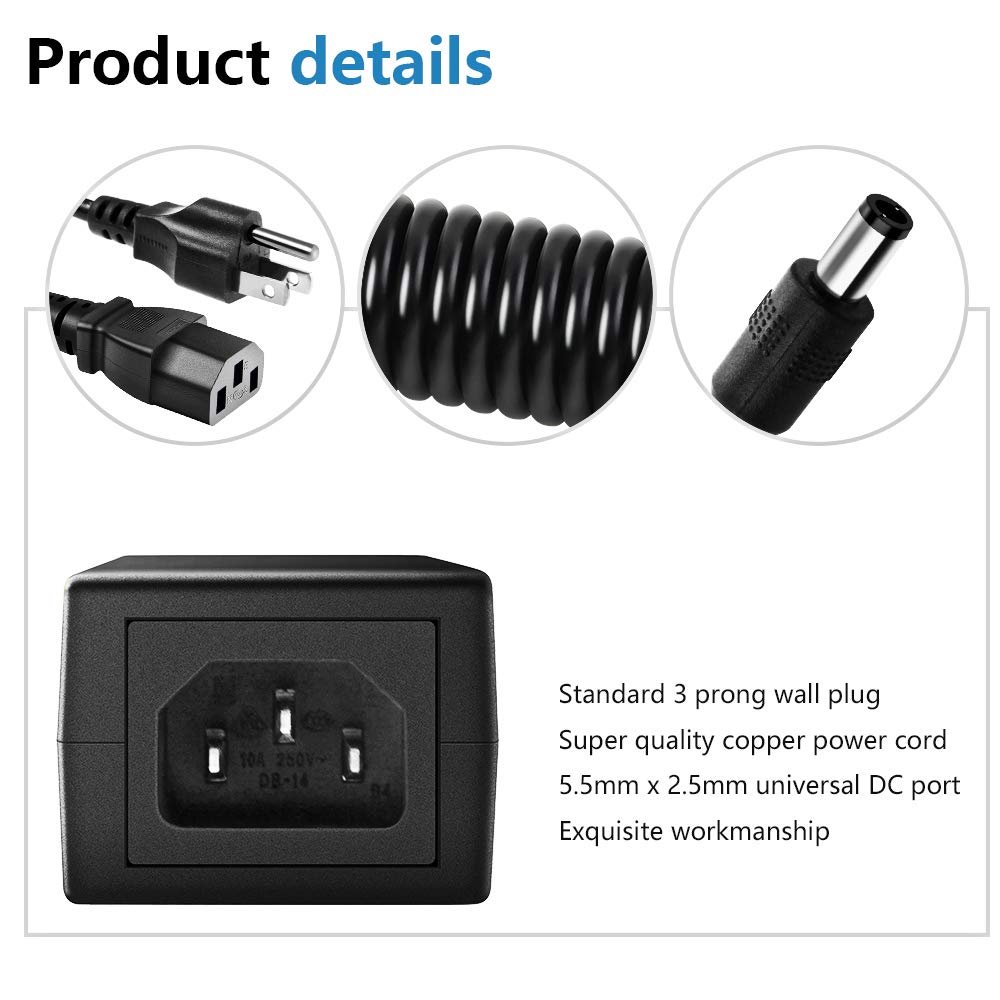 SHNITPWR 12V 3A 36W AC DC Power Supply Adapter 100V~240V AC to DC 12 Volt 3 Amp Converter Transformer LED Driver with 5.5x2.5mm Plug for 5050 3528 LED Strip 3D Printer CCTV Security System LCD Monitor