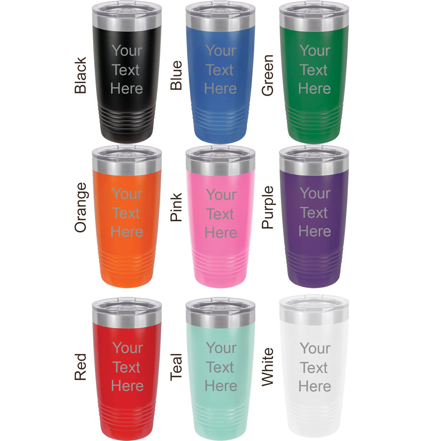 20-Ounce Vacuum Insulated Stainless Steel Tumbler Customized Double-Walled Laser Engraved Coffee Black Mug, Welder, Personalized