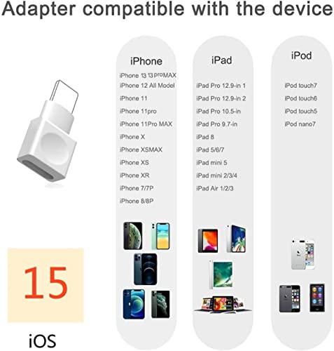 3Pack Lightning Extender Adapter,Apple MFI Certified iPhone Charger Extension dongle Male to Female Dock Extender for iPhone 14 13 12 11 X XS XR 8 7 6 5 iHome Transfer Audio Video Data Charging