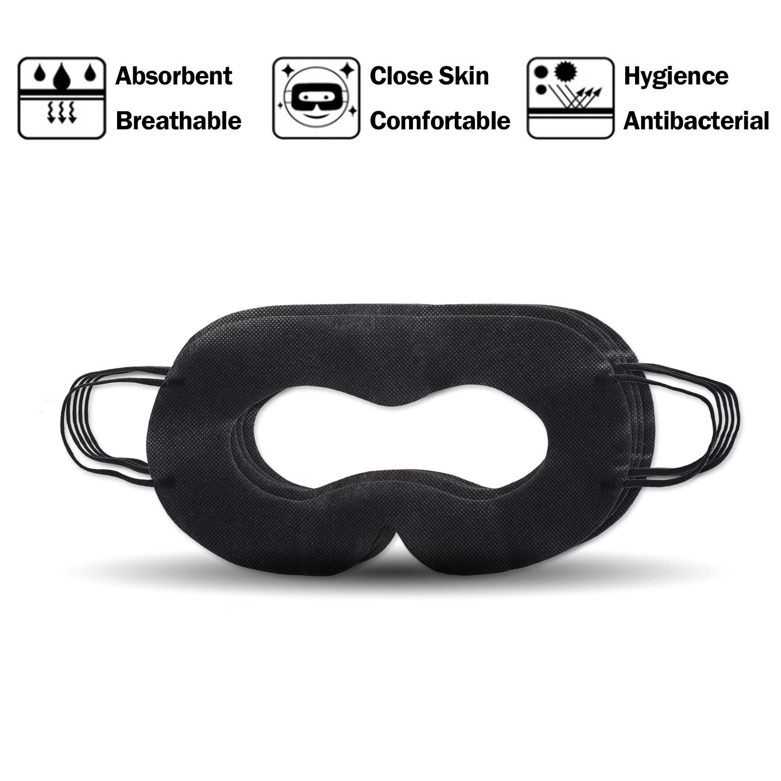 10PCS Set VR Silicone Face Cover Compatible with Oculus Quest 2 Accessories, Sweat-Proof Lightproof Non-Slip Washable Replacement (Blue/Black/Red/White),Len Protector,Disposable Eye Cover