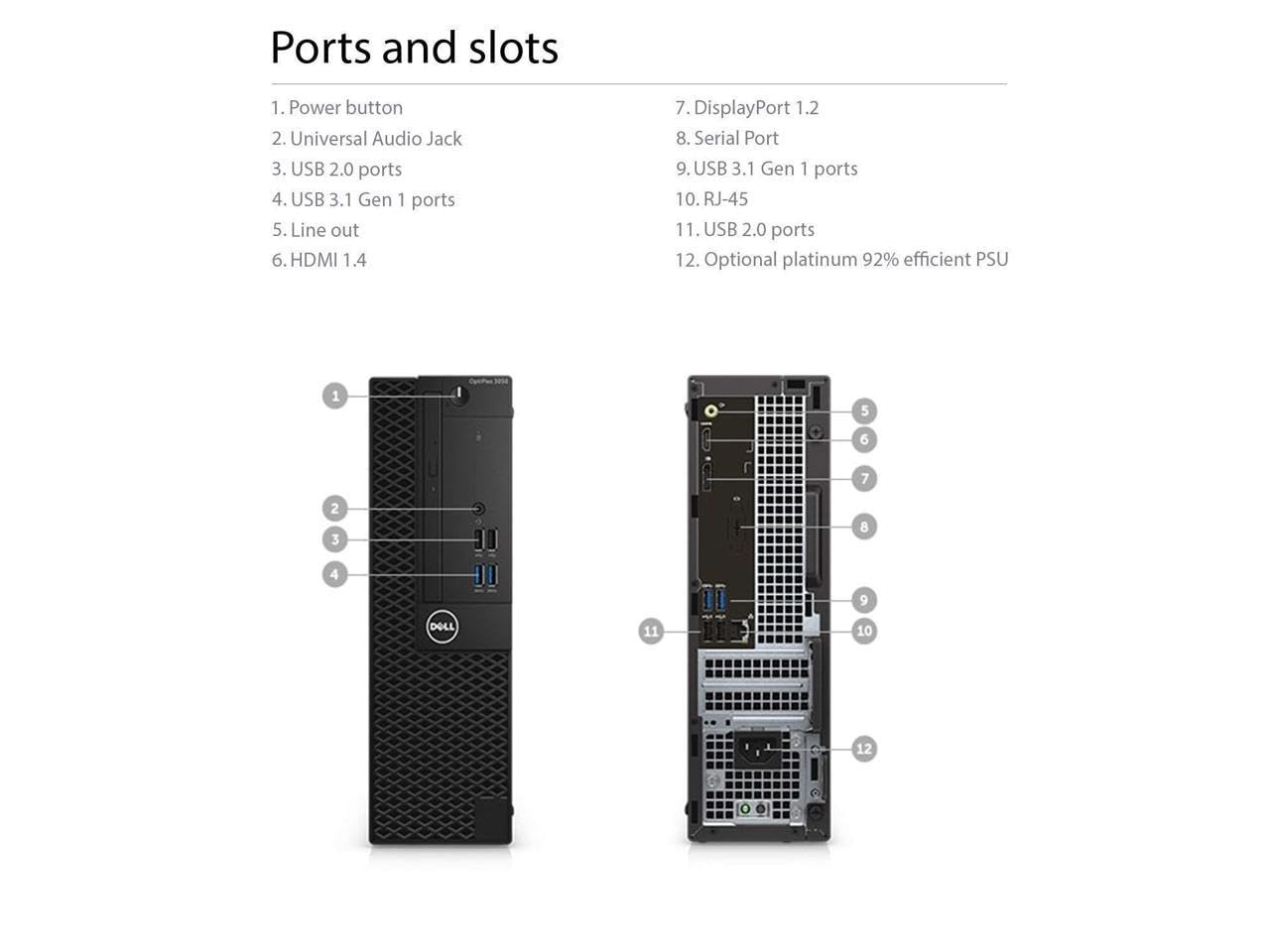 Dell 5050 Business Small Desktop Computer - Quad Core Intel i5 7th Gen, 16GB RAM, 256GB SSD, New Keyboard, Mouse, WiFi Adapter, Windows 10 Professional (Renewed)