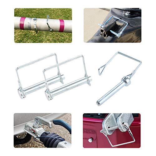 10Pcs Shaft Lock pins, 1/4"x2-3/4" Safety Coupler Pin, Heavy Duty Wire Locking Trailer Pin Hitches
