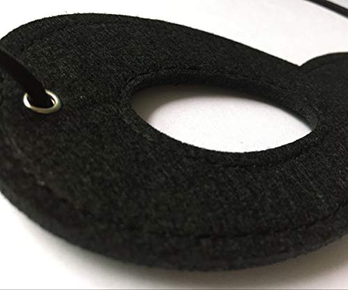 2pcs Black Superhero Felt Eye Masks Halloween Dress Up Masks Cosplay Half Masks with Elastic Rope