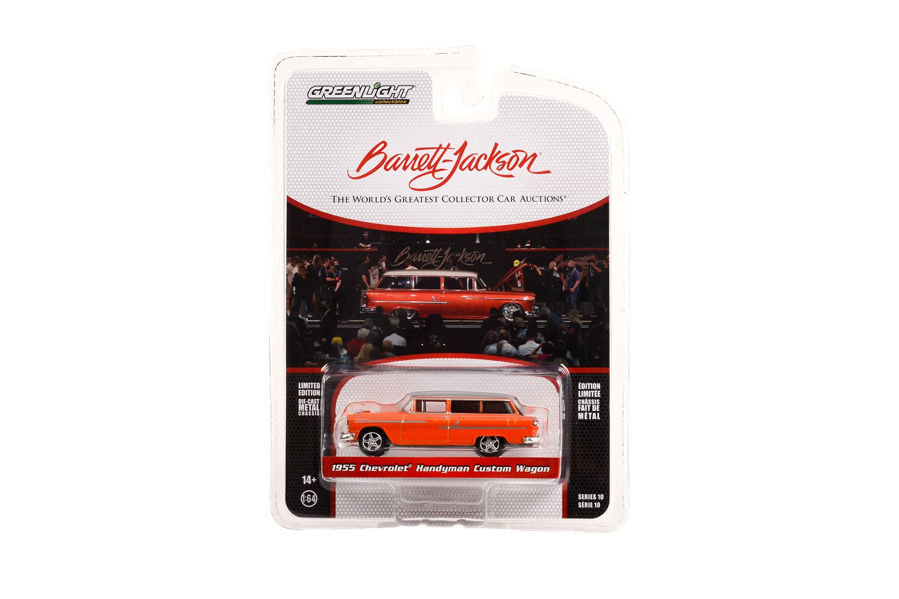 1955 Chevy Handyman Custom Wagon, Orange - Greenlight 37260A/48-1/64 Scale Diecast Model Car