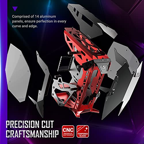 Antec Torque Black/Red Aluminum ATX Mid Tower Computer Case/Winner of iF Design Award 2019