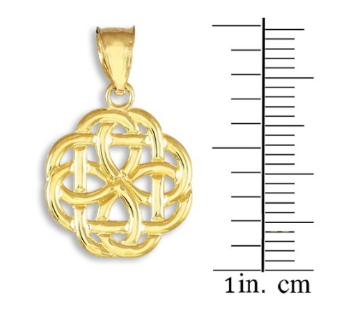 14k Gold Triquetra Celtic Trinity Charm Pendant