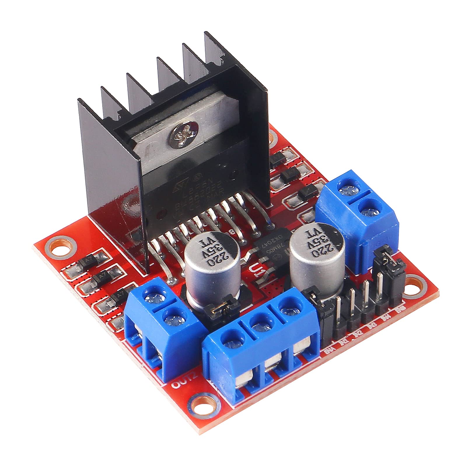 D-FLIFE 5pcs L298N Stepper Motor Driver Controller Board Dual H Bridge Module for Arduino Smart Car Power MEGA R3 Mega2560