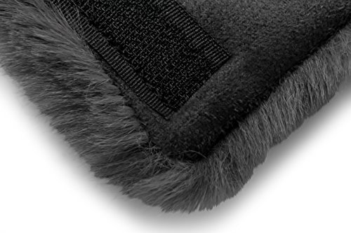 Camco 53054 Gray Faux Sheepskin Seatbelt Cover, 1 Pack