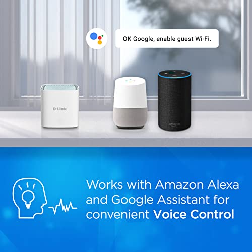 D-Link M15/3, Eagle Pro AI Mesh WiFi 6 Router System (3-Pack) - Multi-Pack for Smart Wireless Internet Network, Compatible with Alexa and Google, AX1500