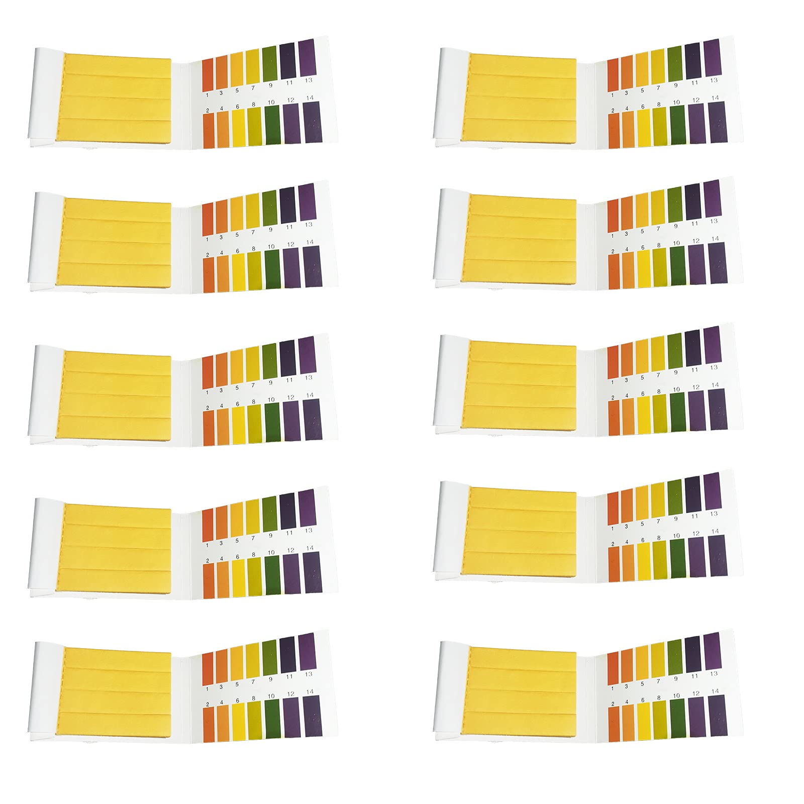 Jimitop pH Test Strips,10 Packs of 800 Strips pH 1-14 Test Paper,for Urine,Saliva,Drinking Water,Pool,Spa,Soap,Fish Tank and Liquids