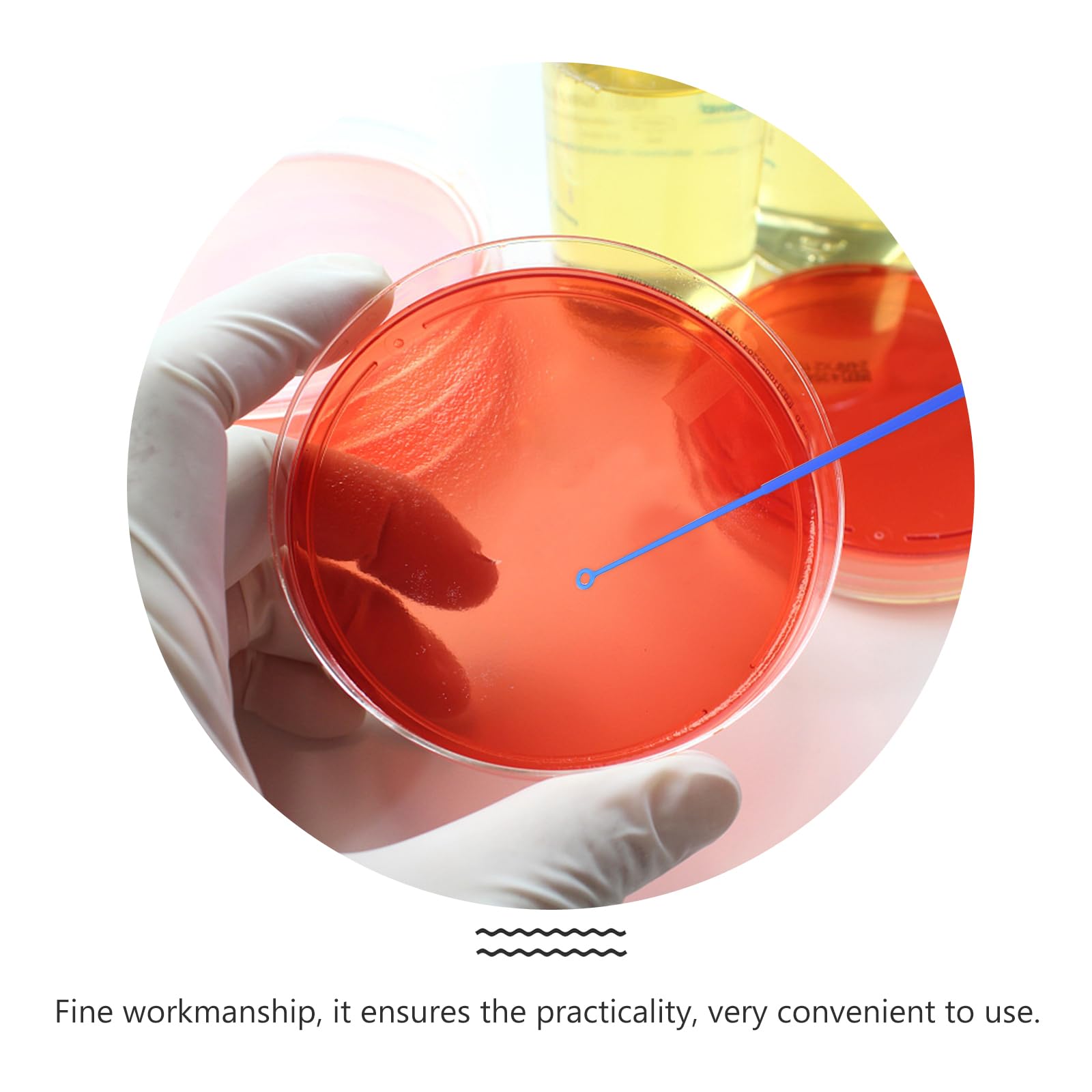 20pcs Plastic Inoculation Loop Disposable Inoculating Rod Inoculation Rings for Lab Experiment