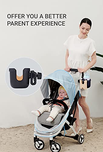 Universal Cup Holder, Stroller Cup Holder with Phone Holder, Stroller Accessories, Bike Water Bottle Holder, Treadmill, Wheelchair(Crepe)