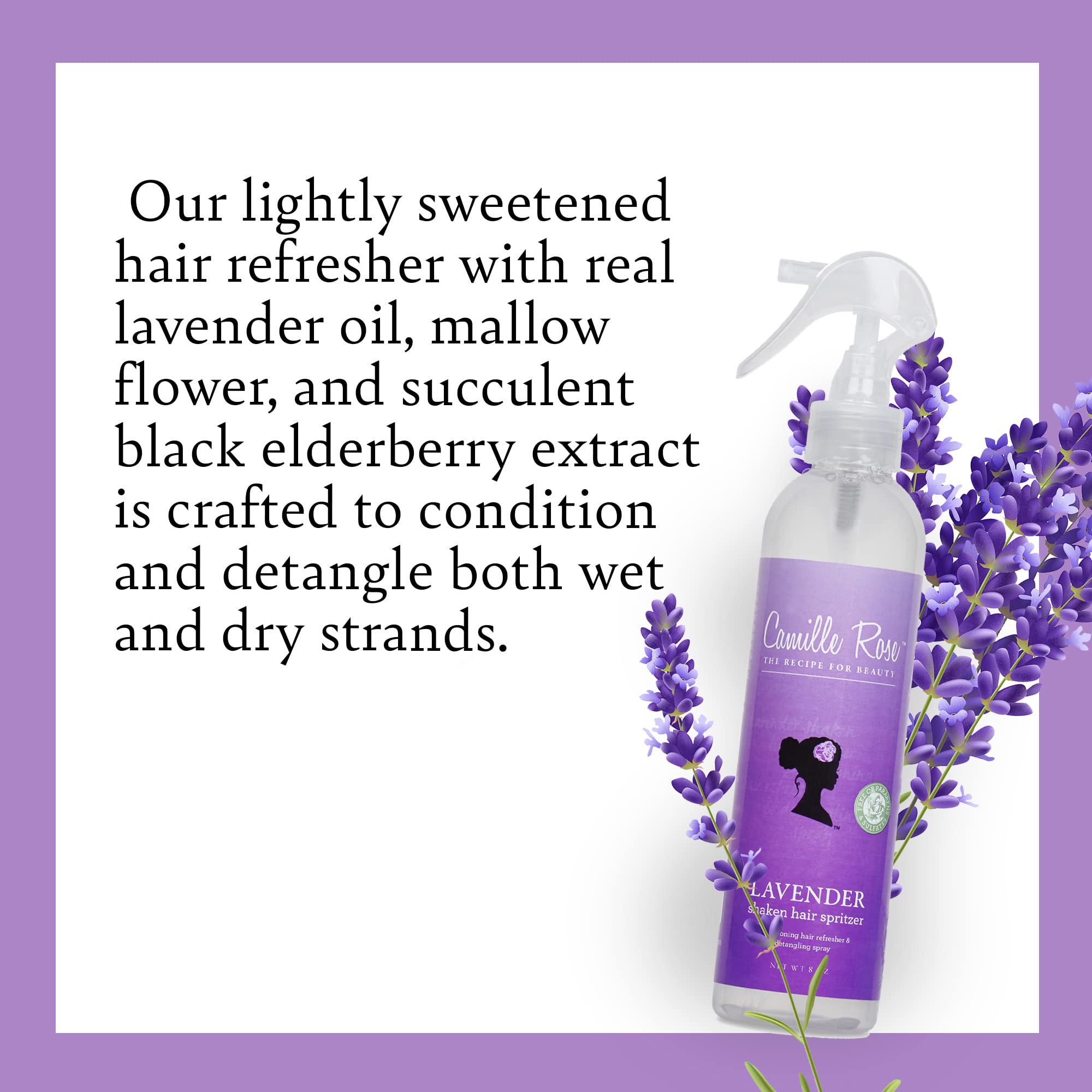 Camille Rose Lavender Shaken Hair Spritzer, 8 oz