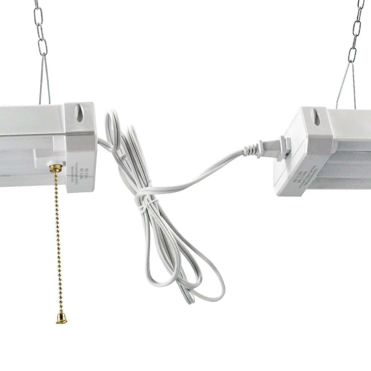 4FT LED Shop Light for Garages, 42W 4800LM 5000K Daylight LED Shop Lights, LED Ceiling Light with Pull Chain (ON/Off), Linear Worklight Fixture with Plug, 10 Pack