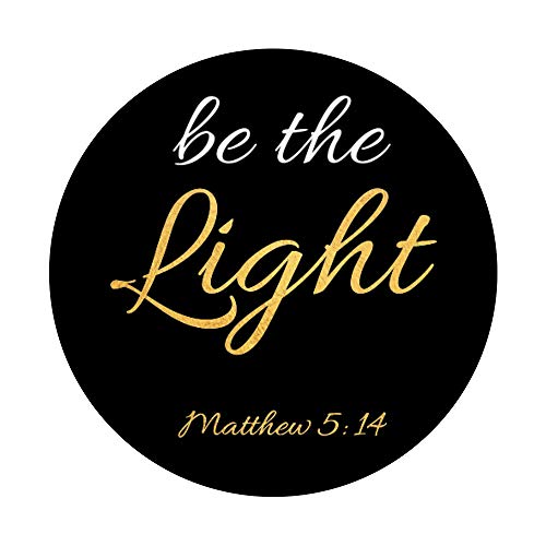Cool Black Christian Bible Verse Gift Matthew 5:14 PopSockets PopGrip: Swappable Grip for Phones & Tablets