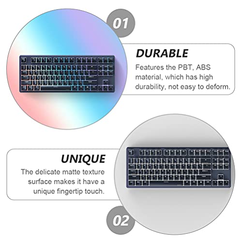 OSALADI RGB Keyboard Mechanical Keyboard Keypad USB Gaming Keyboard 87 Keys Keyboard Combo Cordless Mechanical Keyboard Set for PC Laptop Mechanical Keyboard Mice Mechanical Keyboard