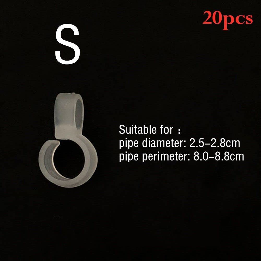20pcs Windproof Hook Round Hanging Hook Hanger Clothes Buckle Hook Non-Slip Clothes Hanger Buckle Clips(White)