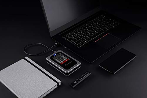 DataLocker DL4 FE 1 TB Password Protected Hardware Encrypted HDD, Easy Screen Guided Use, AES 256, IP64 Dust, TAA Compliant Trusted Supply Chain, OS Independent, USB-C/USB-A