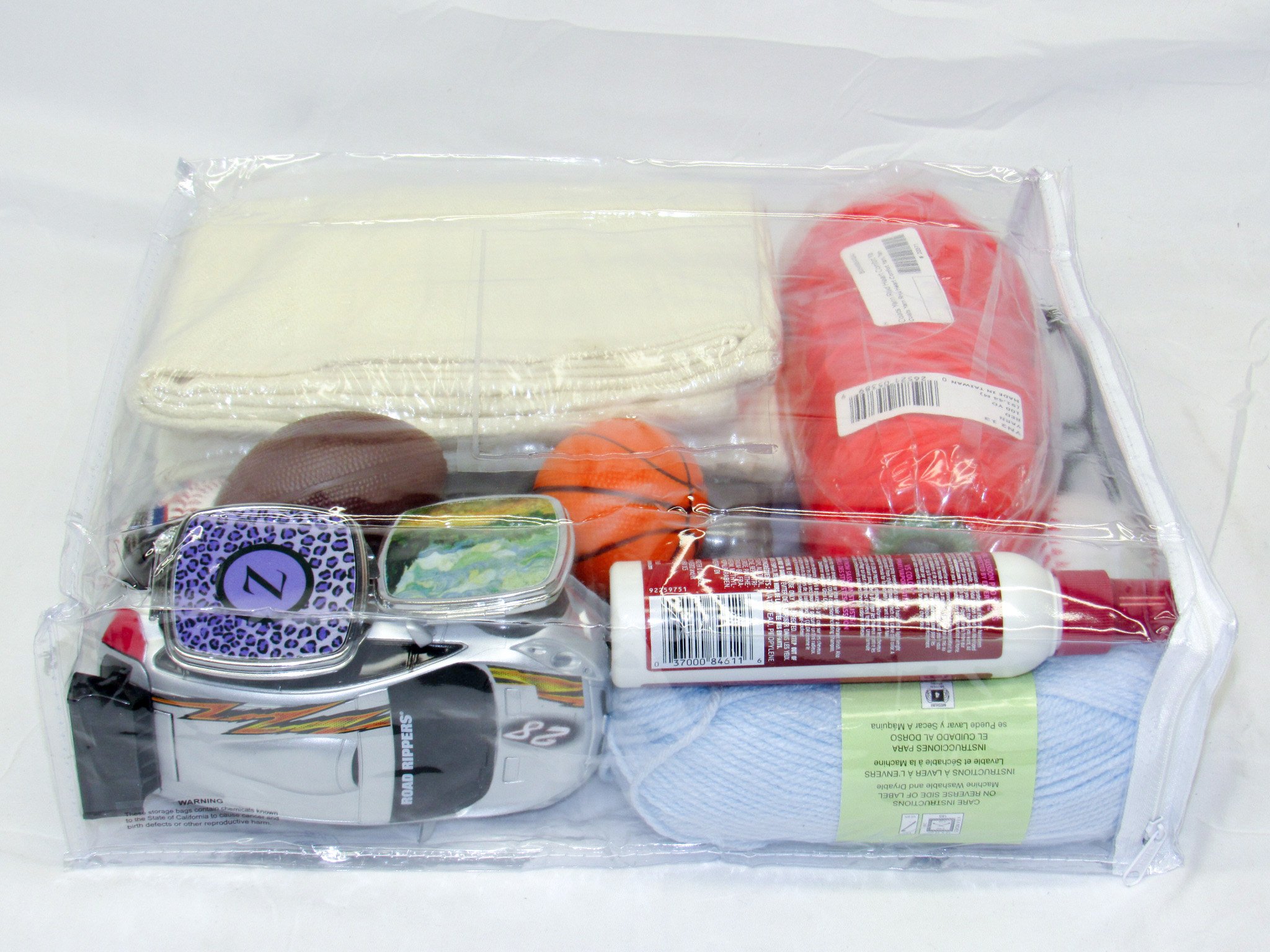 5-Pack Heavy Duty Vinyl Zippered (Clear) Storage Bags (12" x 15" x 4") (3.1 Gallon)