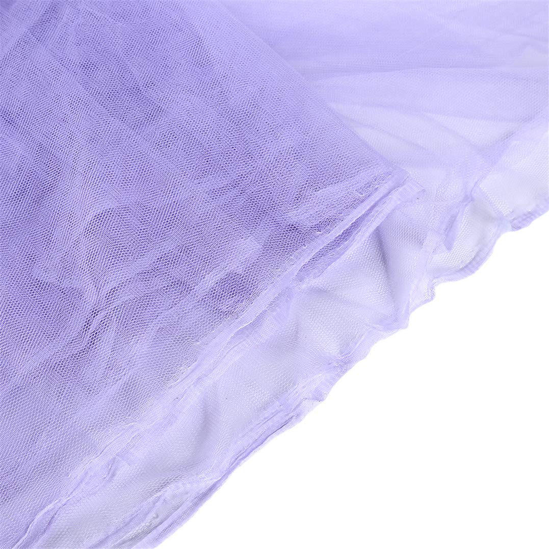 Winwinfly Mosquito Net 200 * 150 * 165cm Purple Mesh Mosquito Netting for Four-Poster Bed Rectangular Mosquito Net Protect Against Insects and Mosquitos
