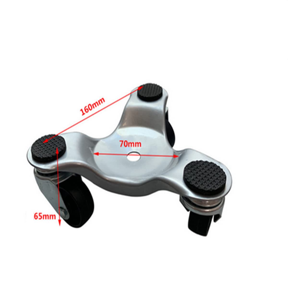 4 pcs 3Wheel Mover’ s Dolly,Steel tri-Dolly,300 lbs Load Capacity,for Mobile Furniture and Appliances