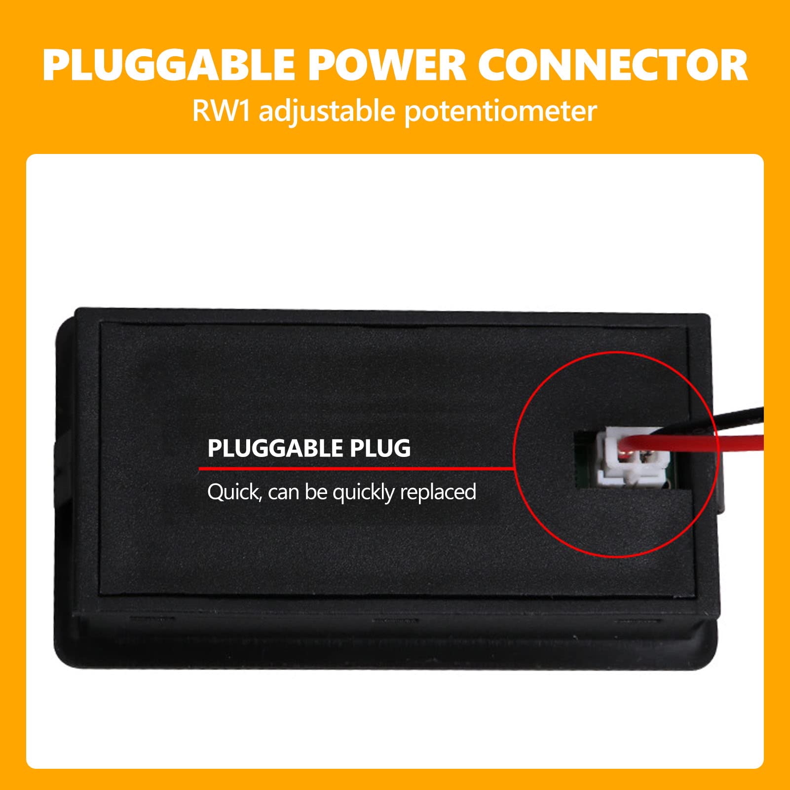 Battery Monitor LCD 12V Digital Battery Capacity Tester Lithium Battery Volt Meter Universal Percentage Display Voltmeter Voltage Indicator ((10-100V) Blue + Alarm)