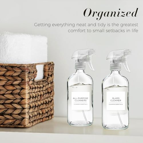 144 PCS Minimalist Laundry Room Labels Set, v2croft Water Resistant Stickers,Water/Oil Resistant Stickers for Laundry Room, Linen Closet Home Bathroom and The Beauty Organization(White)