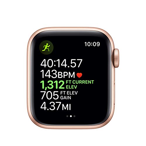 Apple Watch Series 5 (GPS + Cellular, 40MM) - Gold Aluminum Case with Pink Sport Band (Renewed)