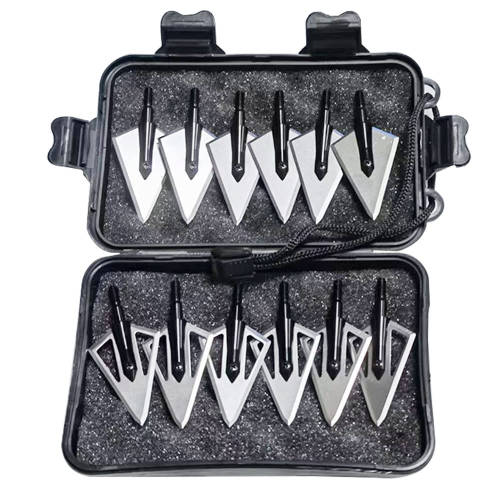 125 Grain Hunting Arrowhead Cutting Blade Archery Broadhead Traditional Crossbow Compound Bow Arrowhead, Black-3