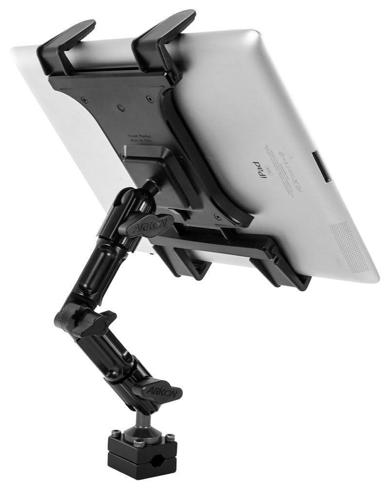 ARKON Mounts Heavy-Duty Slim-Grip Tablet Headrest Mount | Universal Tablet Holder | Adjustable Multi-Angle Arm | Compatible with iPad, Mini, Pro, Galaxy Tab, Kindle, and more
