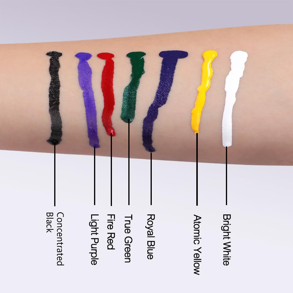 HAWINK Tattoo Ink Set 1/2oz (15ml) Tattoo Supply Ink USA 7 Colors Pigment Kit TI203-15-7