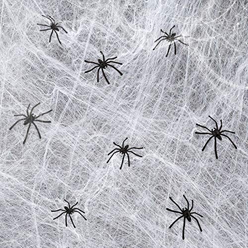 20 Piece Halloween Party Hanging Swirls Decorations with 20g Halloween Spider Web Stretchable Cobweb, Perfect for Home Indoor Outdoor Halloween Party Decorations