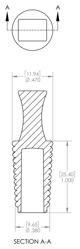Caplugs SH-31660 Masking NBR Flangeless Plug. to Plug Min 0.38" Max 0.47" Height 1" FP00468, Nitrile, to Plug Mini 0.38" Medium 0.47" Height 1", Black