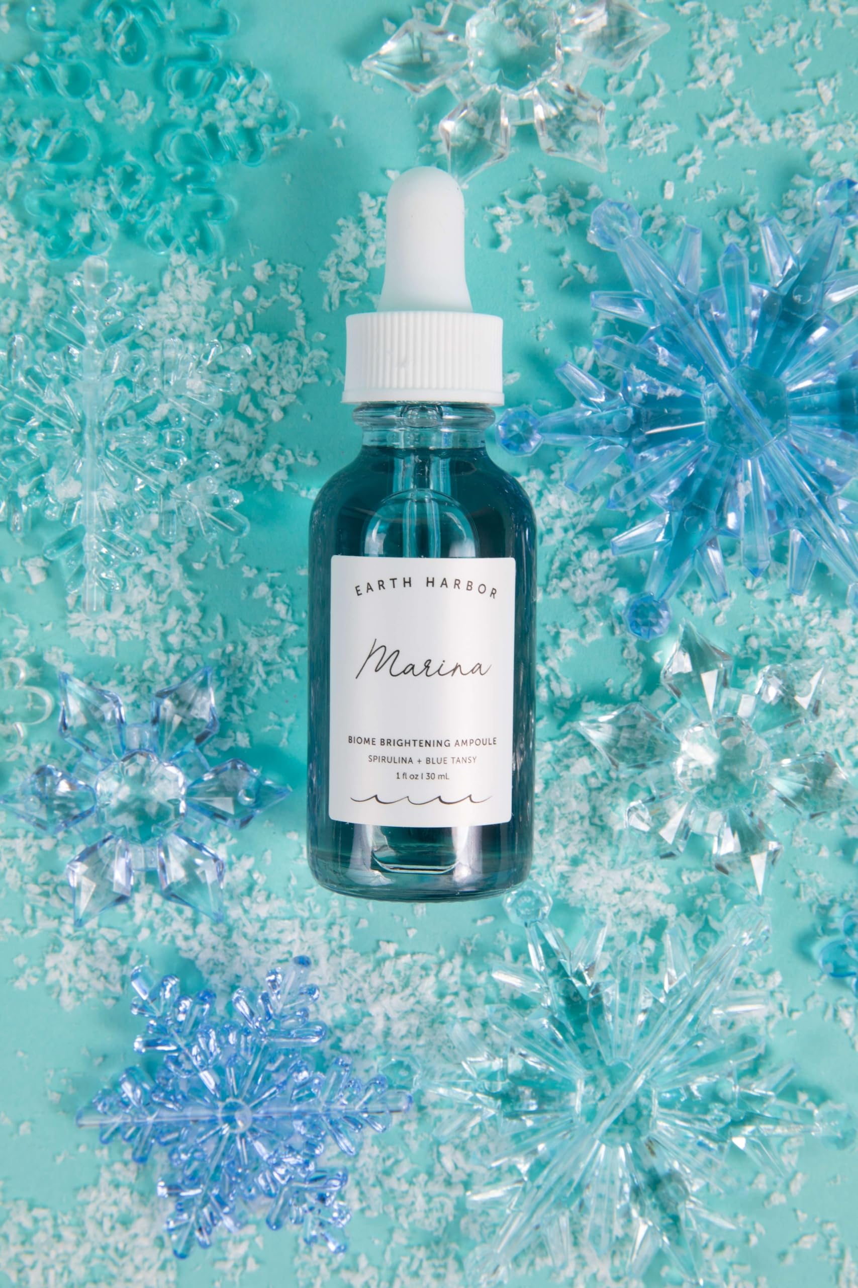 Earth Harbor | MARINA Biome Brightening Ampoule - Brightens & Balances | Blue Tansy + Spirulina + Squalane | 1 fl oz