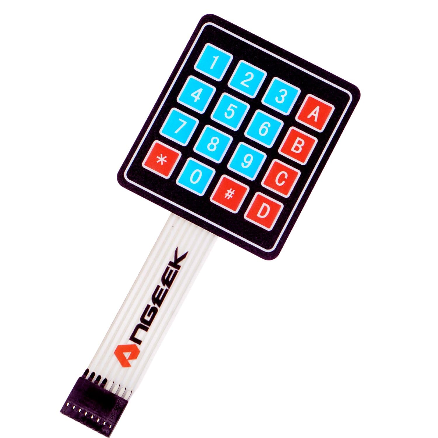 ANGEEK 5 Pcs 16 Key Membrane Switch Keypad 4X4 Matrix Keyboard for arduino DIY Kit