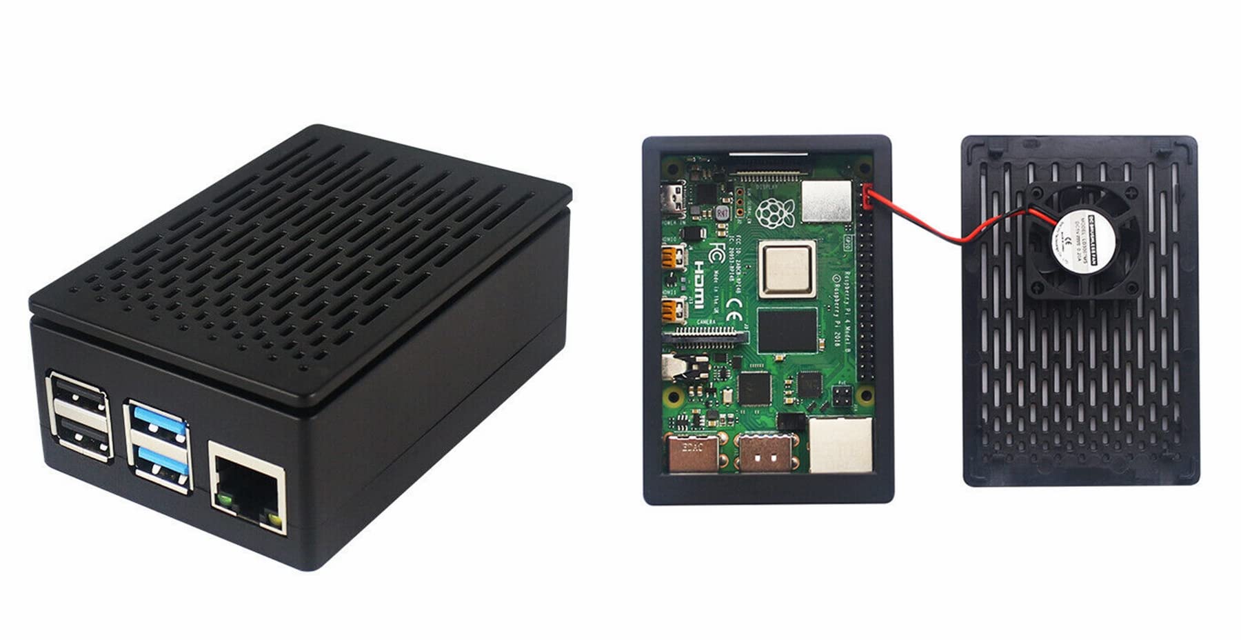 DIGISHUO Raspberry Pi 4B Model B 8GB RAM DIY Kit | with Case | Pi Cooling Fan | San Disk 64G SD Card Micro-SD | Micro HDMI Cable | Sufficient 5V 3A Power Supply (8G Module 8 in 1 Kit)