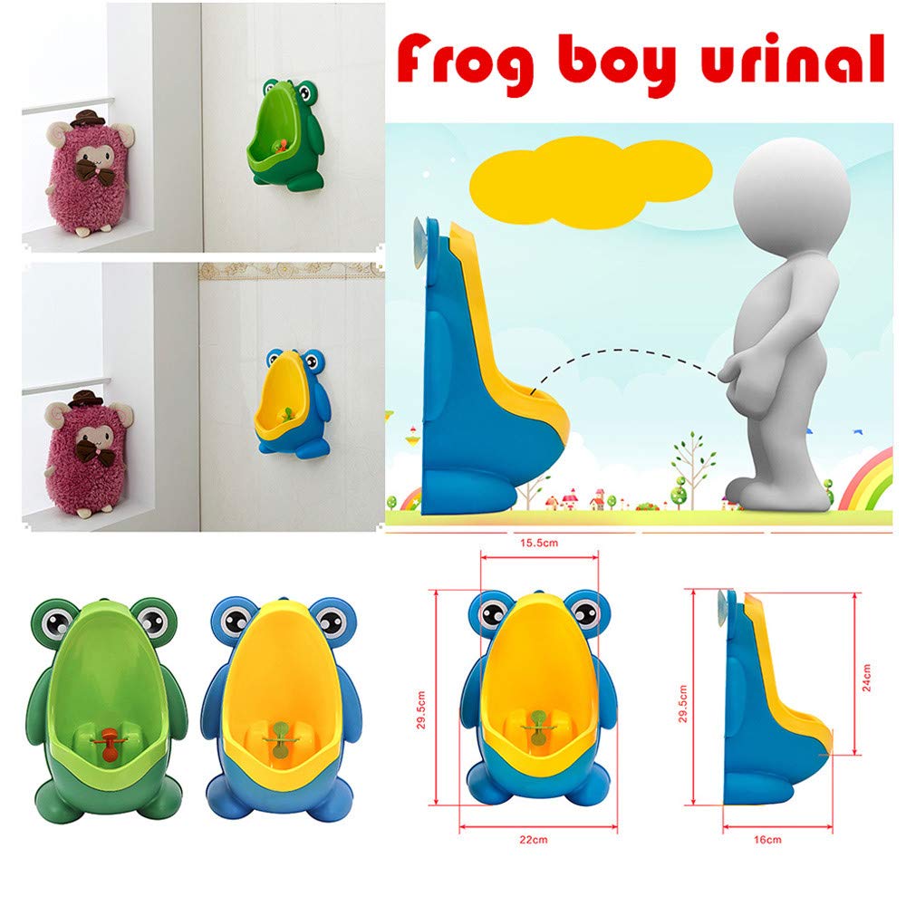 ALOVEMO Cartoon Children Potty Toilet Wall-Mounted Boys Urinal Trainer Bathroom Potties & Seats (Blue 1)