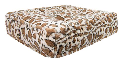 Bessie and Barnie Giraffe Luxury Extra Plush Faux Fur Rectangle Pet/Dog Bed (Multiple Sizes)