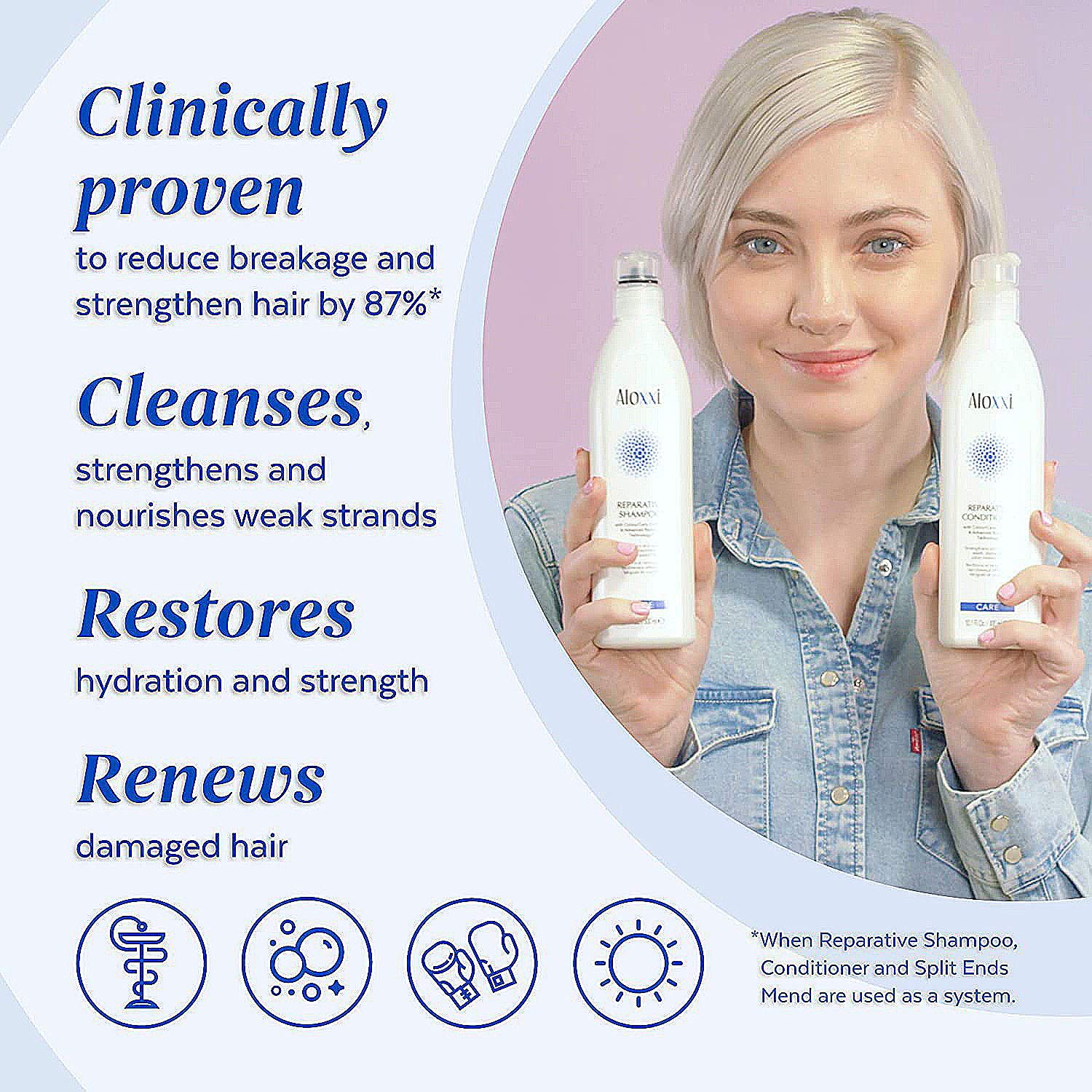 ALOXXI Reparative Shampoo + Conditioner Set, 33.8 oz