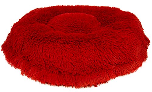 Bessie and Barnie Ultra Plush Lipstick Deluxe Luxury Shag Dog/Pet Lily Pod Bed Machine Washable