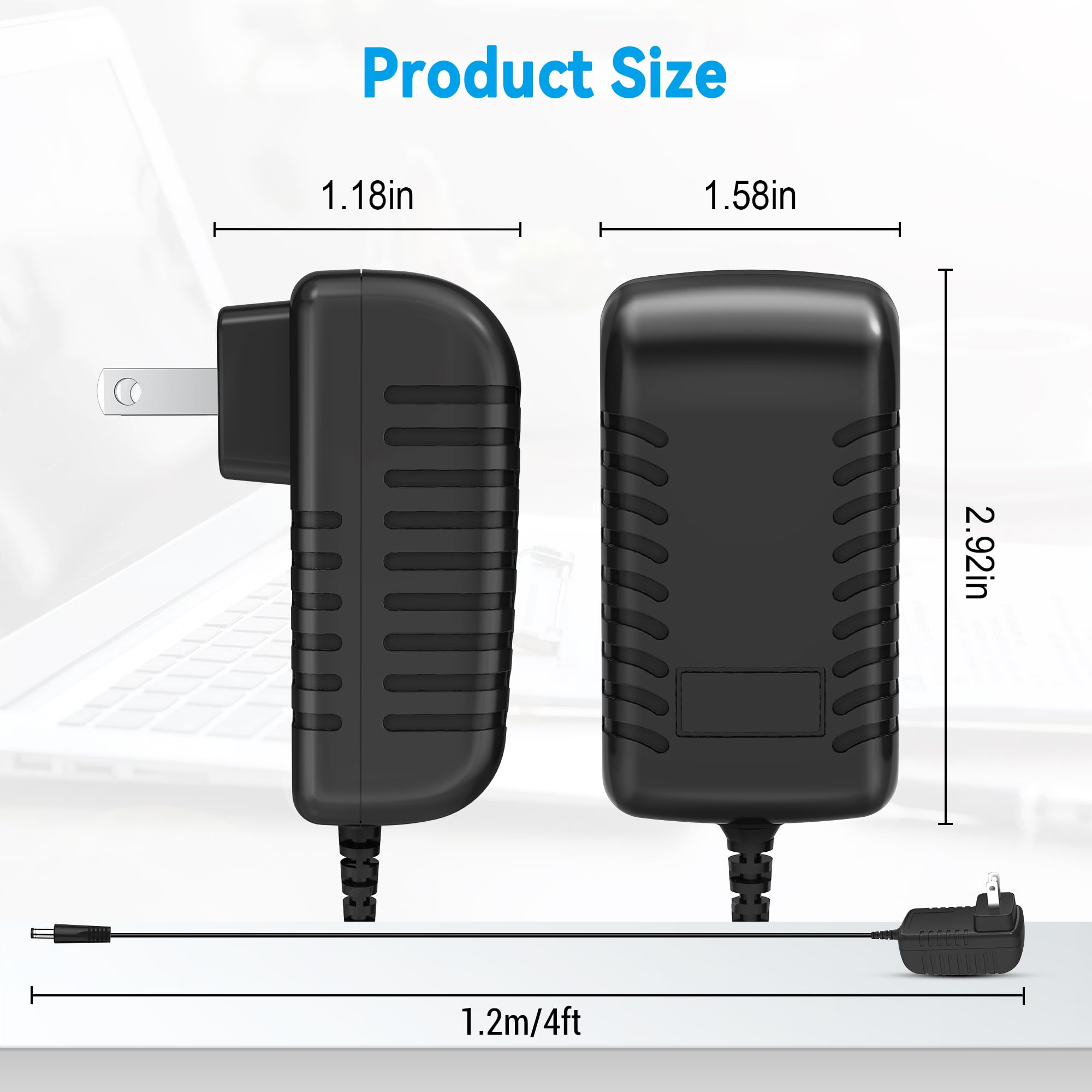 PKPOWER AC Adapter DK12 for Shark VM200 VACMOP Cordless Hard Floor Vacuum Mop Charger