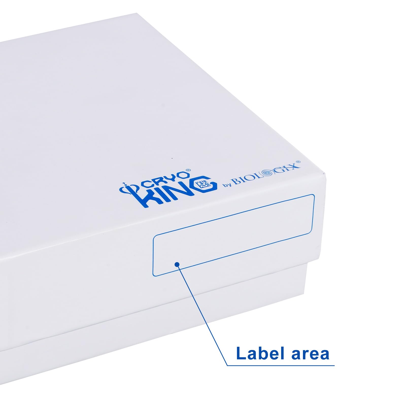 CryoKing Cardboard Cryogenic Lab Freezer Box 2 Inch Height 81-Well Microtube Storage Box, Plastic Coating Cryo Boxes, White Box, Case of 100