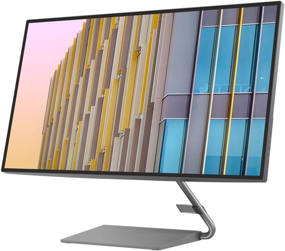 Lenovo Q27h-10 27-Inch Monitor, QHD (2560 x 1440), IPS, LED Backlit, 16:9, AMD FreeSync, USB-C, 4-Side Borderless, 75Hz, 4ms Response Time, 99% sRGB, Tilt, HDMI, DP 1.2, Low Blue Light, 66A7GCC2US